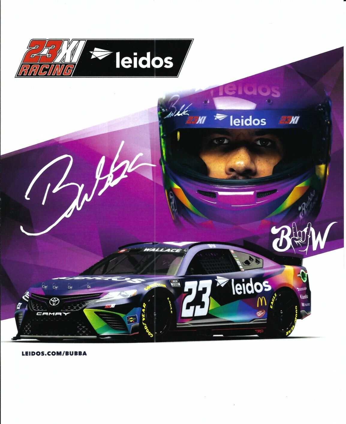 2022 BUBBA WALLACE "LEIDOS 23XI" #23 NASCAR CUP SERIES POSTCARD | eBay