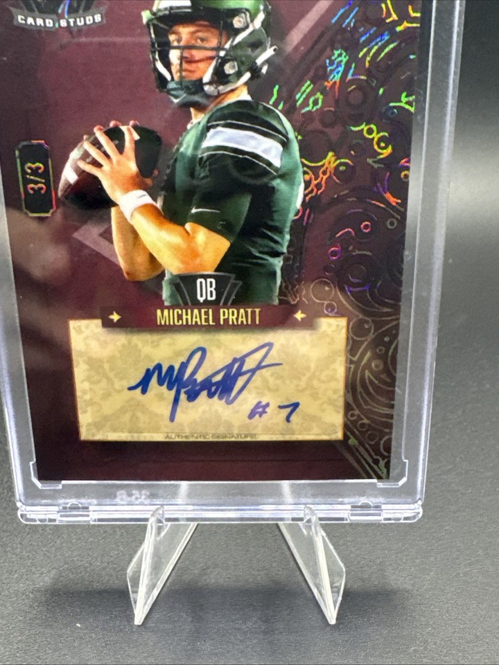 MICHAEL PRATT RC AUTO 3/3 2023 Wild Card 7 Card Stud Autograph ...