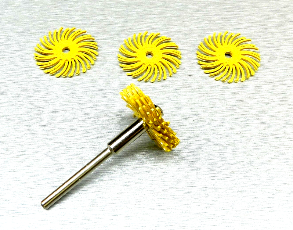 3m Radial Bristle Discs 80 Grit Yellow Bristle Brush 1" Pack if 6 and 1 ...