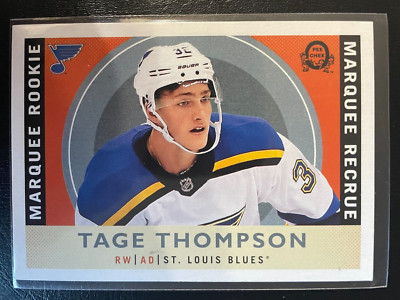 Tage Thompson 2017-18 OPC O-Pee-Chee Update Retro Marquee Rookie RC ...