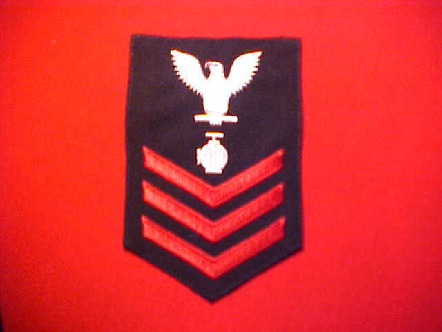 US Navy - Male 1st Class Utilities Man crow - Serge for winter E-6 | eBay