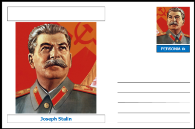 Personalities - souvenir postcard (glossy 6" x 4" card) - Joseph Stalin ...