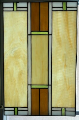 VTG Mission Style MCM Stained Glass Window Panel 17" | eBay