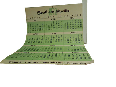 1972 Southern Pacific Railroad RR wall calendar train | eBay
