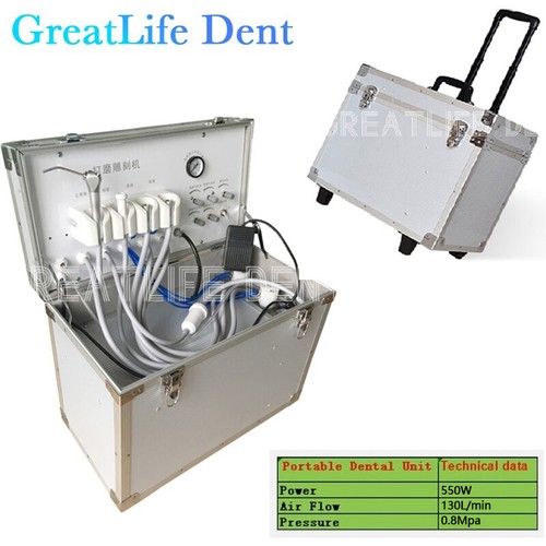 Dental Mobile Delivery Unit Turbine System Suction Rolling Case Air ...