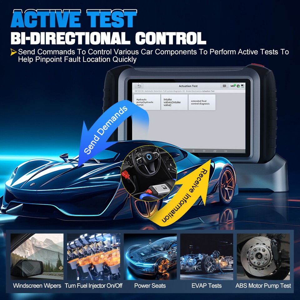 XTOOL IP919 Full Diagnostic Scanner Topology Mapping Tool Pre-Post Scan ...