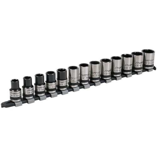 Sealey AK2742B Douille Set 13pc 1.3cmSq Drive Lock-On™ 6pt Métrique ...