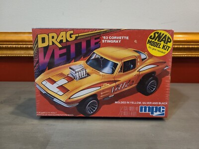 MPC Drag Vette 1963 Corvette Stingray 1/32 Scale Snap Model Kit #1-3217 ...