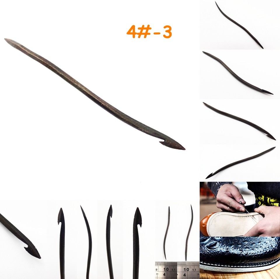 3pcs Needle Leather Craft Shoemaker Cobbler Sewing Stitching Hook Awl ...