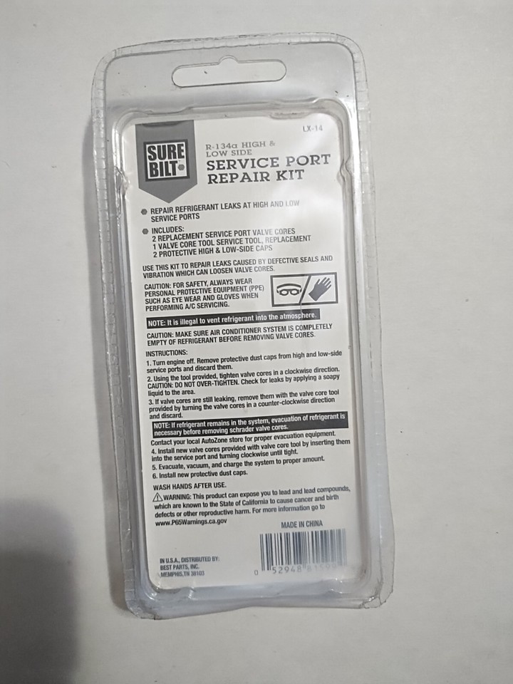 SURE BILT Service Port Repair Kit R-134a High And Low Side LX-14 | eBay