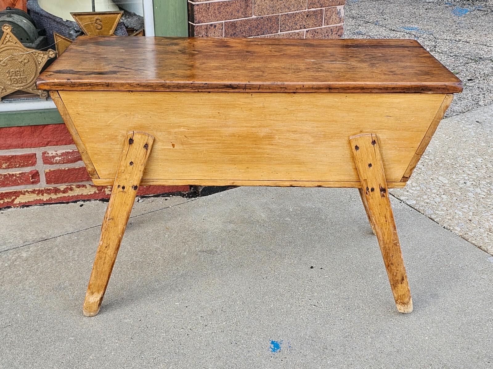 Pennsylvania Primitive Farmhouse Antique Dough box with handles ...