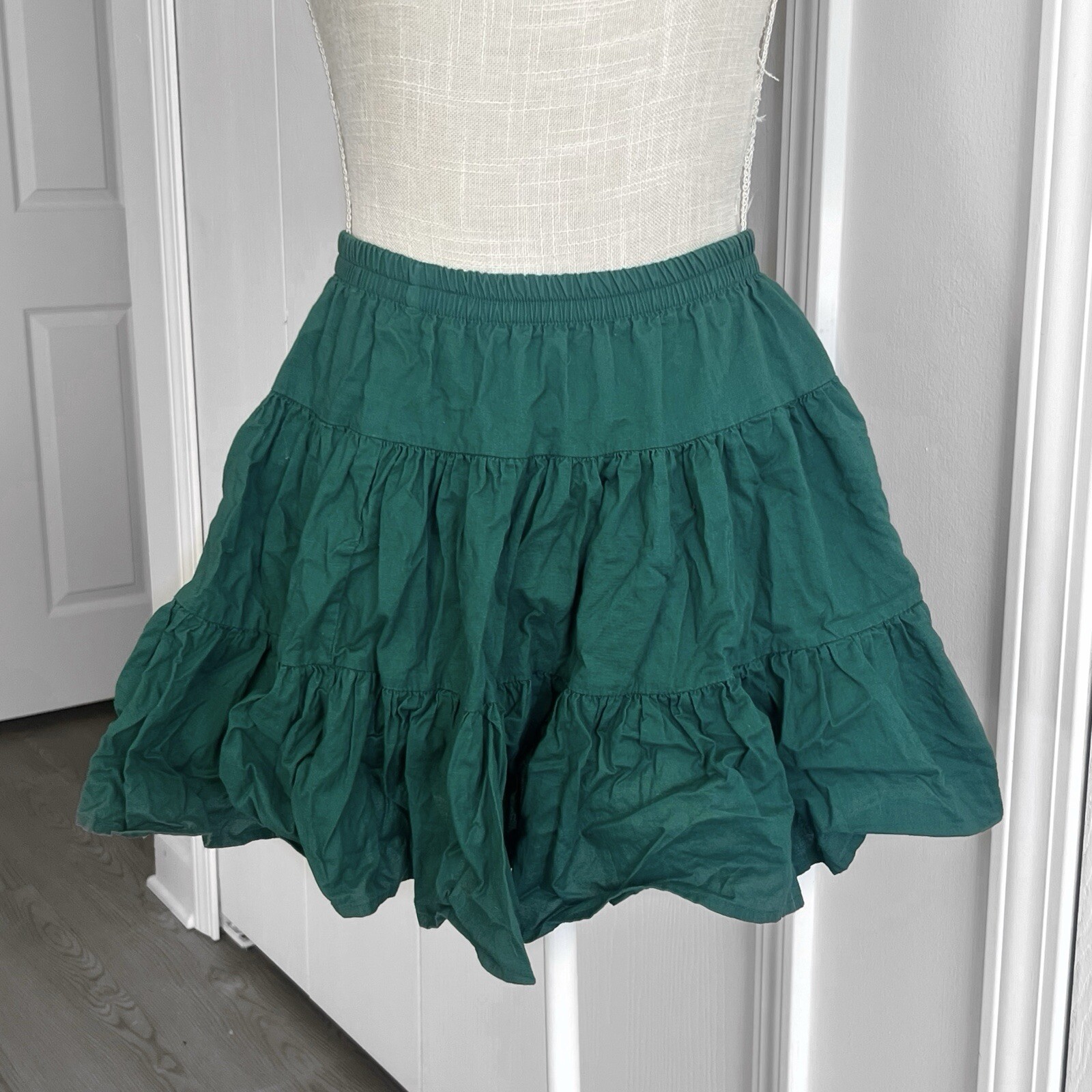 Vintage Basic Editions Emerald Green Girls Tiered Ruf… - Gem
