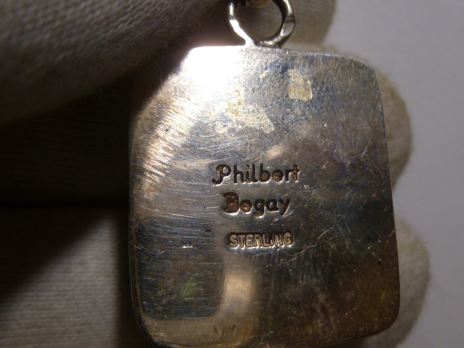 Navajo Philbert Begay Inlay Turquoise Pendant Red Coral Nugget Sterling ...