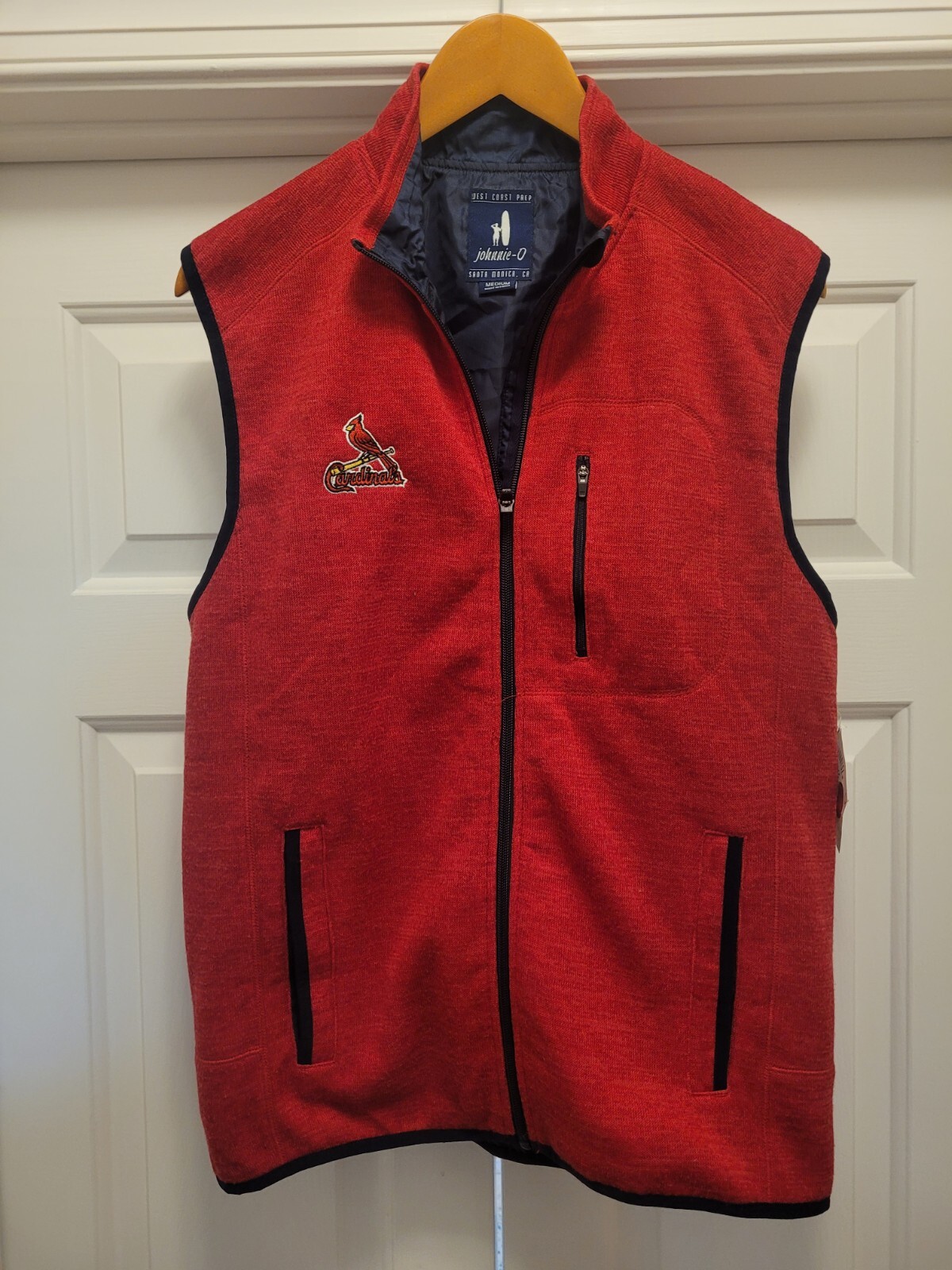 Men's johnnie O MLB St Louis Cardinals Vest Red sz Medium New w/Tags | eBay