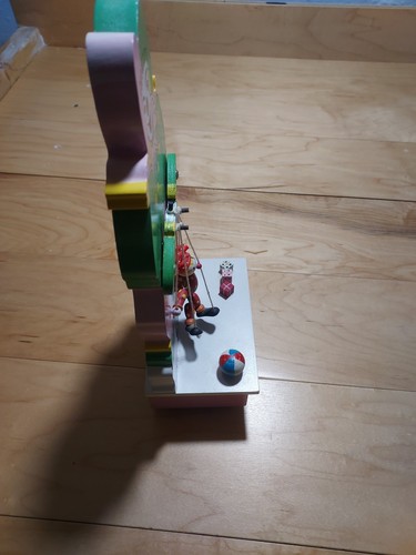 VTG Clown Music Box with Old Kmart Sticker Wood Circus Puppeteer ...