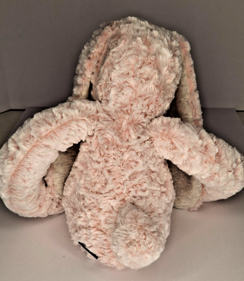 DEMDACO Bunny Heartful Hugs 17" Weighted Super Soft Plush Animal Pink ...
