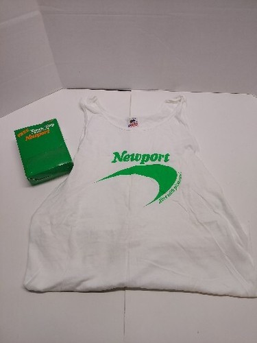 Brand New Vintage 90’s Newport Promo Green Logo Men’s White Tank Top ...