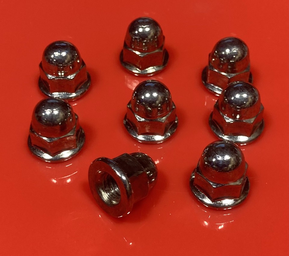For Volvo License Plate Nuts Chrome Capped Qty 8 | eBay