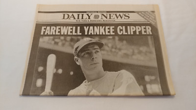 March 9 1999 New York Daily News NY Yankees Joe DiMaggio Death ...
