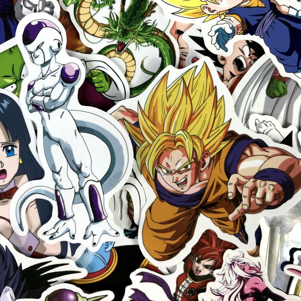 100 Piece Dragon Ball Z DBZ Character Bulma Goku Laptop Decal Phone ...