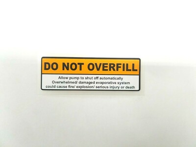 Do not overfill Fuel Gasoline Gas Printed Computer Die Cut Decal ...