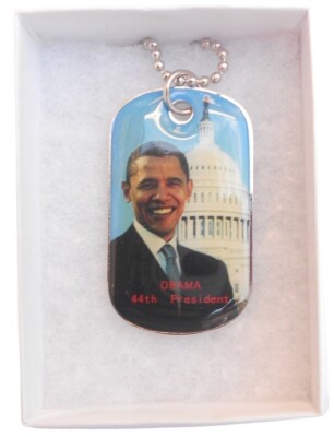 Obama # 44th President Dog Tag in / see-thru gift box | eBay