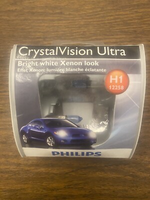 Philips Crystal Vision Ultra H1 Xenon Halogen headlight bulbs, H1 CVS2 ...