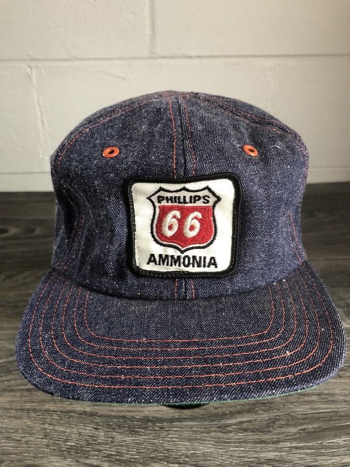 Denim Snapback 70s Phillip 66 Ammonia Hat Vtg Patch NWOT Workwear Cap ...