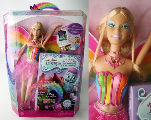 RARE 2006 BARBIE FAIRYTOPIA ELINA DOLL MAGIC OF THE RAINBOW L3905 NEW ...