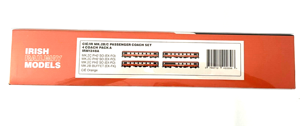 Irish Railway Models CIE/IR Mk.2b/c Passenger IR Orange 4 Coach Pack A ...