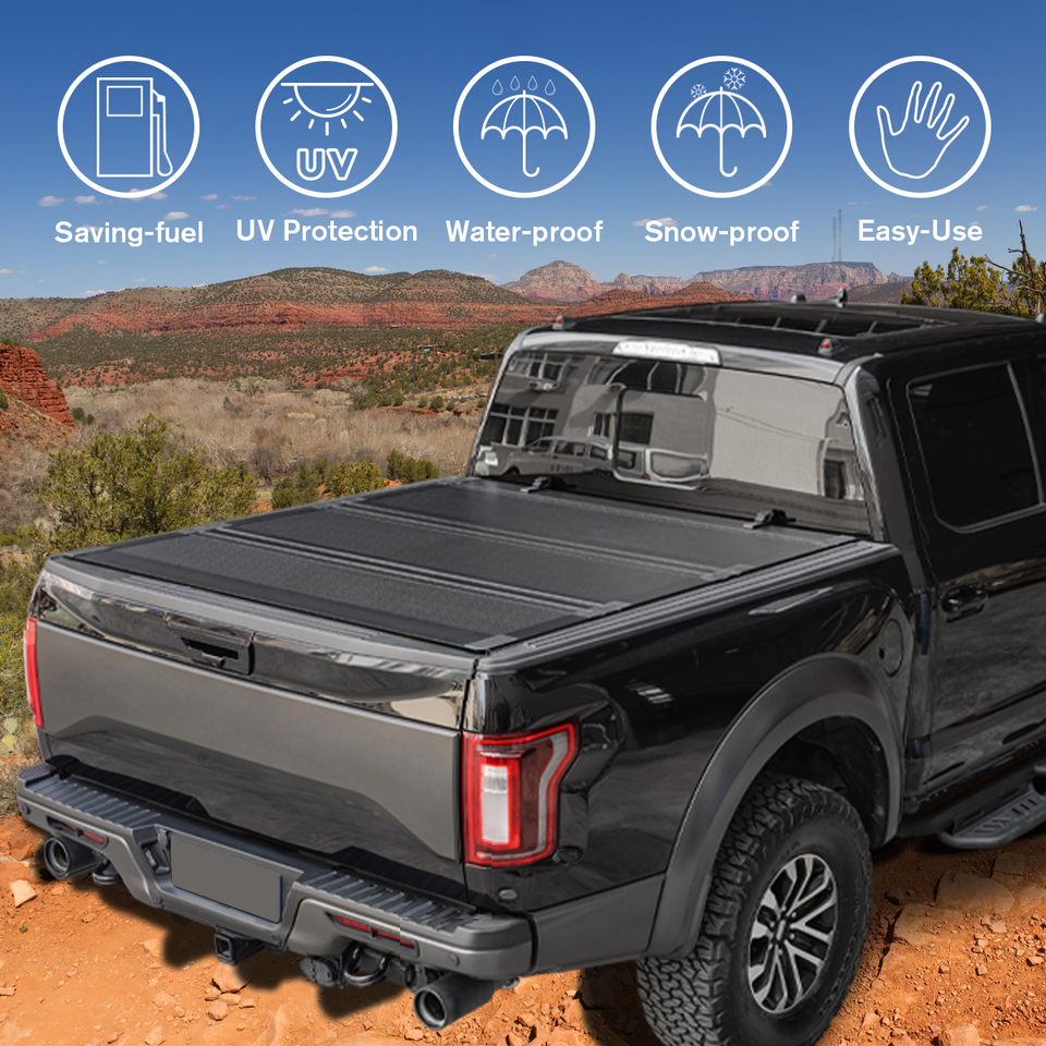 FRP Low Profile Flip Up Tonneau Cover For 2015-2026 Canyon / Colorado 5 ...