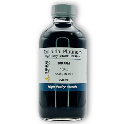 True Colloidal Platinum NanoParticles (PtNPs): 100 ppm - 250 mL in ...