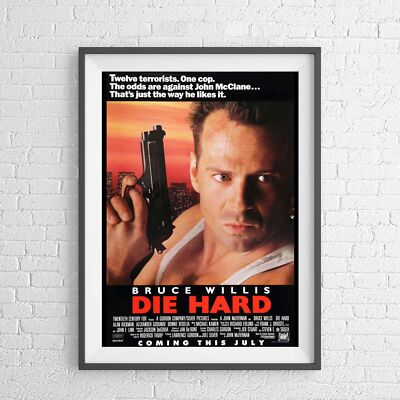 DIE HARD BRUCE WILLIS CLASSIC MOVIE POSTER PICTURE PRINT Sizes A5 to A0 ...