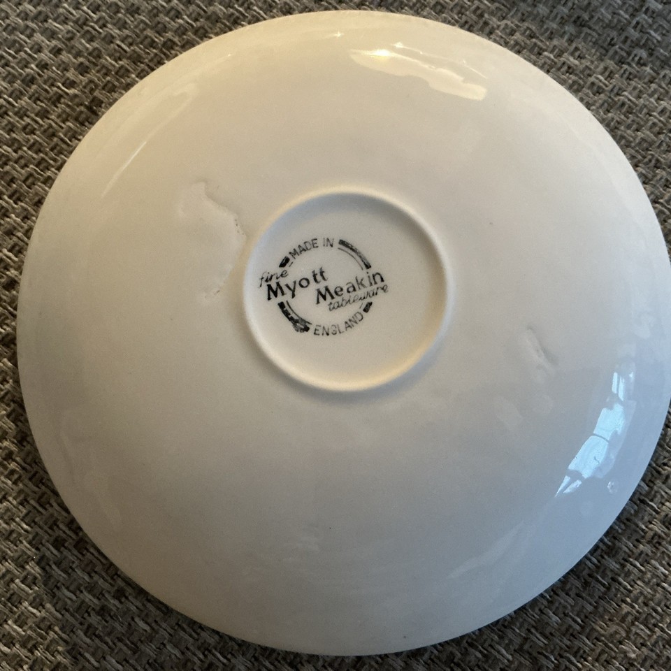 The Hunter by Myott Meakin - Six Saucers Blue & White Vintage English ...