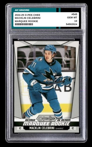 2024-25 Macklin Celebrini O-PEE-CHEE Marquee Rookie Card #545 Graded 10 ...