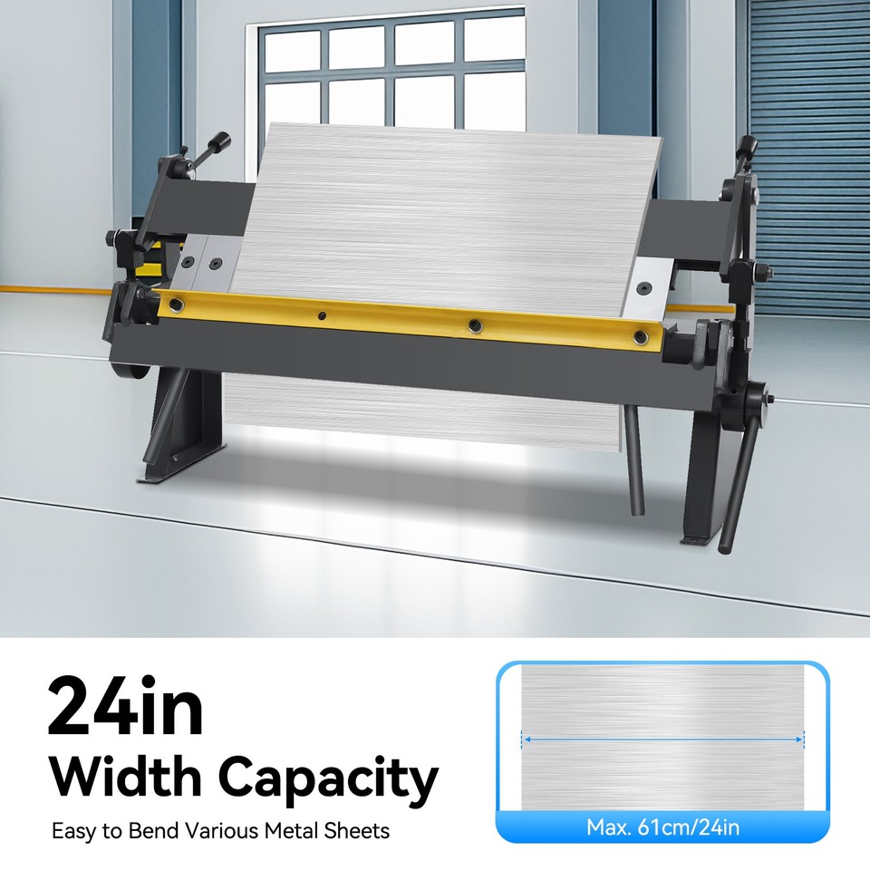 24 Inch Sheet Metal Bending Machine Pan Box Brake Sheet Metal Bender w ...
