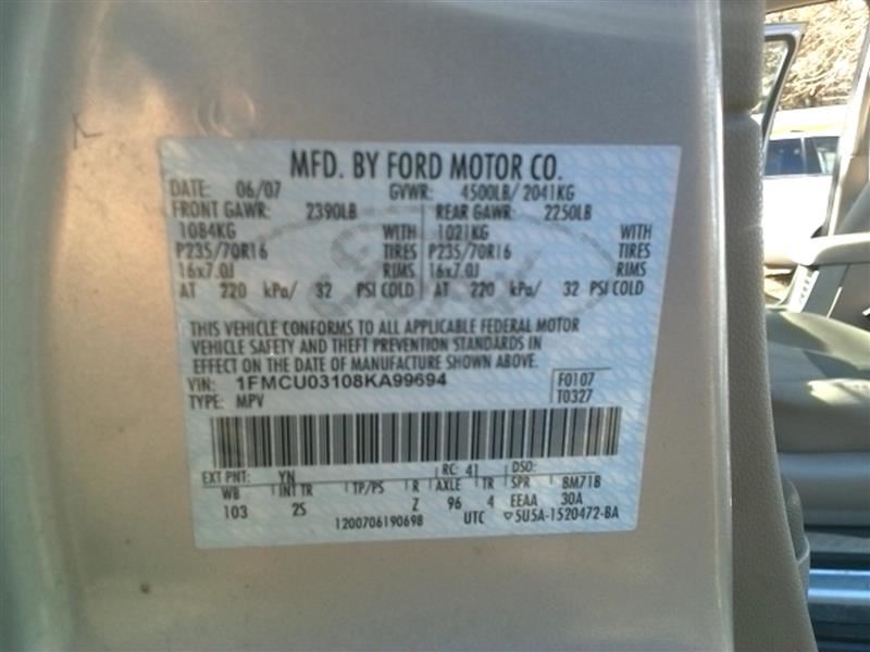 Driver Front Window Regulator Electric Includes Motor Fits 08-12 ESCAPE ...