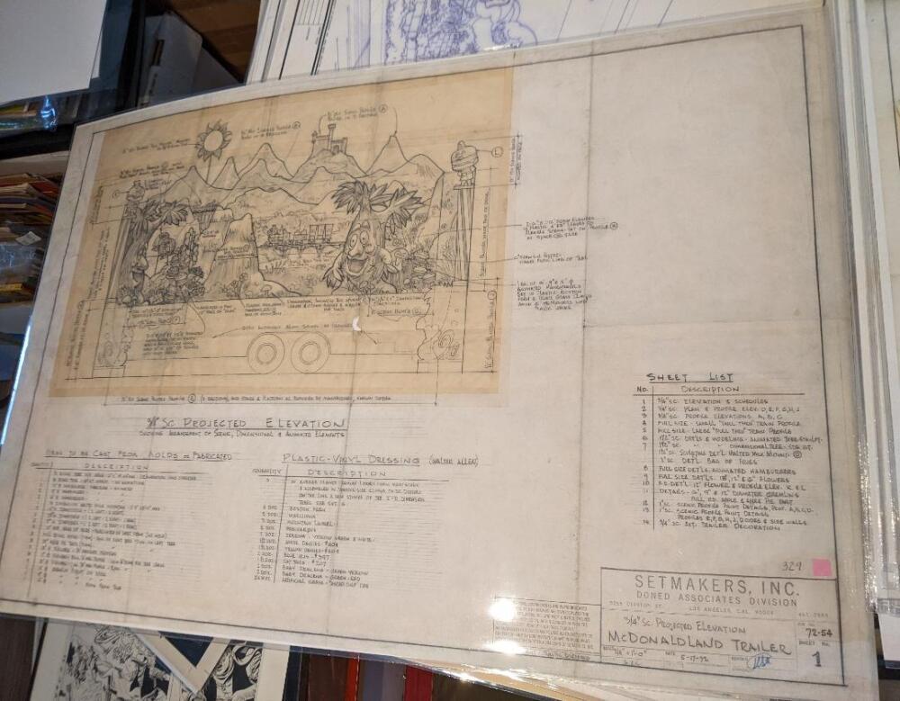 McDonaldland Trailer sketch of Projected Elevation with multiple ...