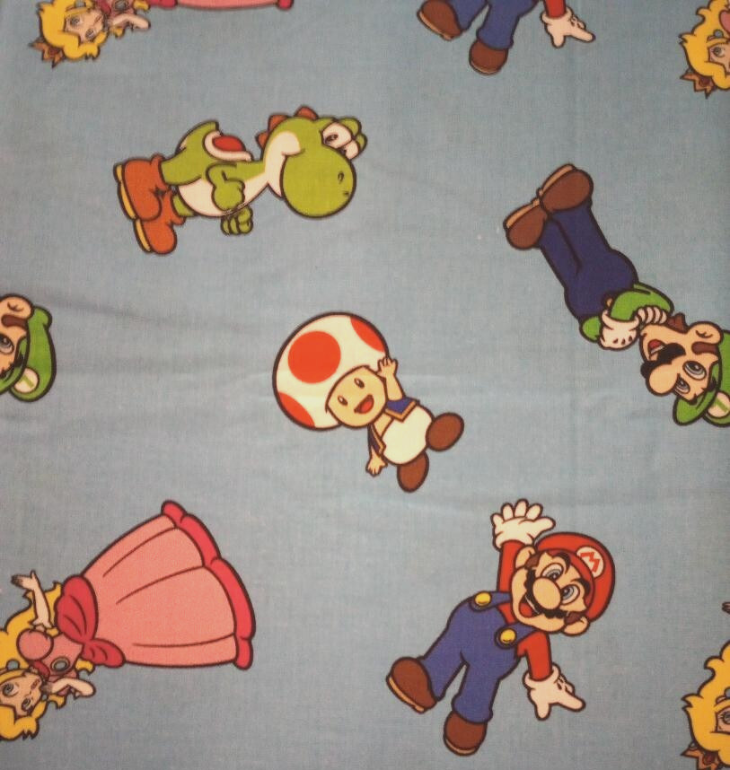 super mario fun fabric length piece 13 x 11 inch new | eBay