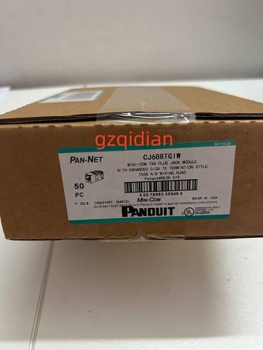 Panduit Giga-TX Cat6 jacks White CJ688TGIW BOX OF 50.Free Shipping For ...