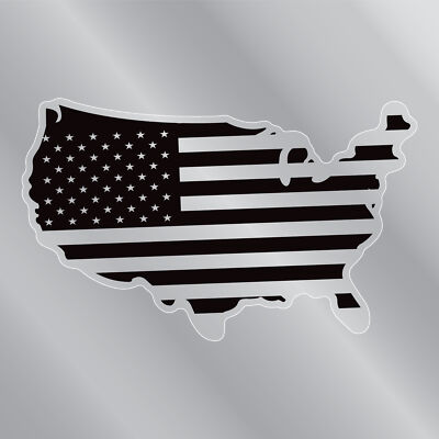 Black United States Shaped American Flag Mini Back Static Cling | eBay