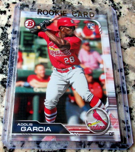 ADOLIS GARCIA 2019 Bowman Rookie Card RC Logo Rangers World Series ...