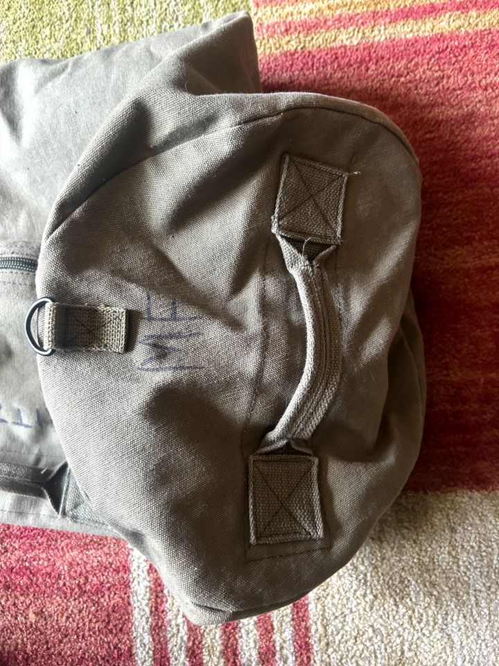 TEXSPORT 100% Cotton XL Heavy Duty Green Duffel Bag Canvas 34" x 12" | eBay