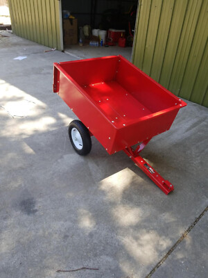 600LB CAP STEEL DUMP CART Garden Yard Lawn Mower Tractor ATV Trailer 10 ...