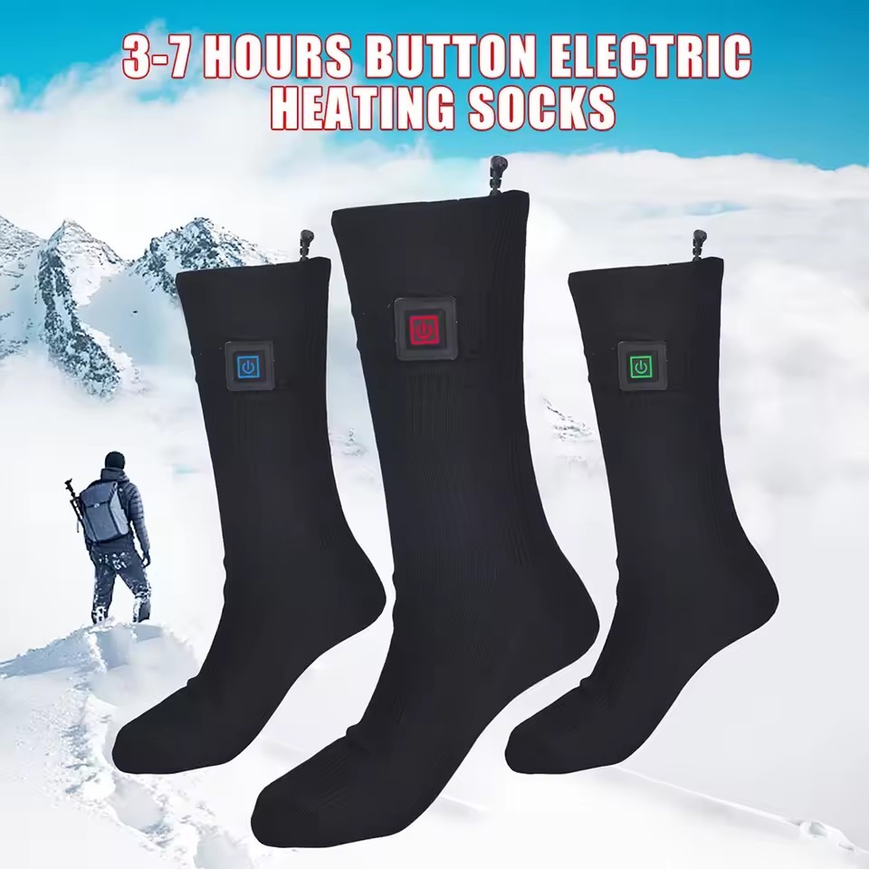 Unisex Electric Heated Socks Foot Winter Warmer Sock Battery Power ...