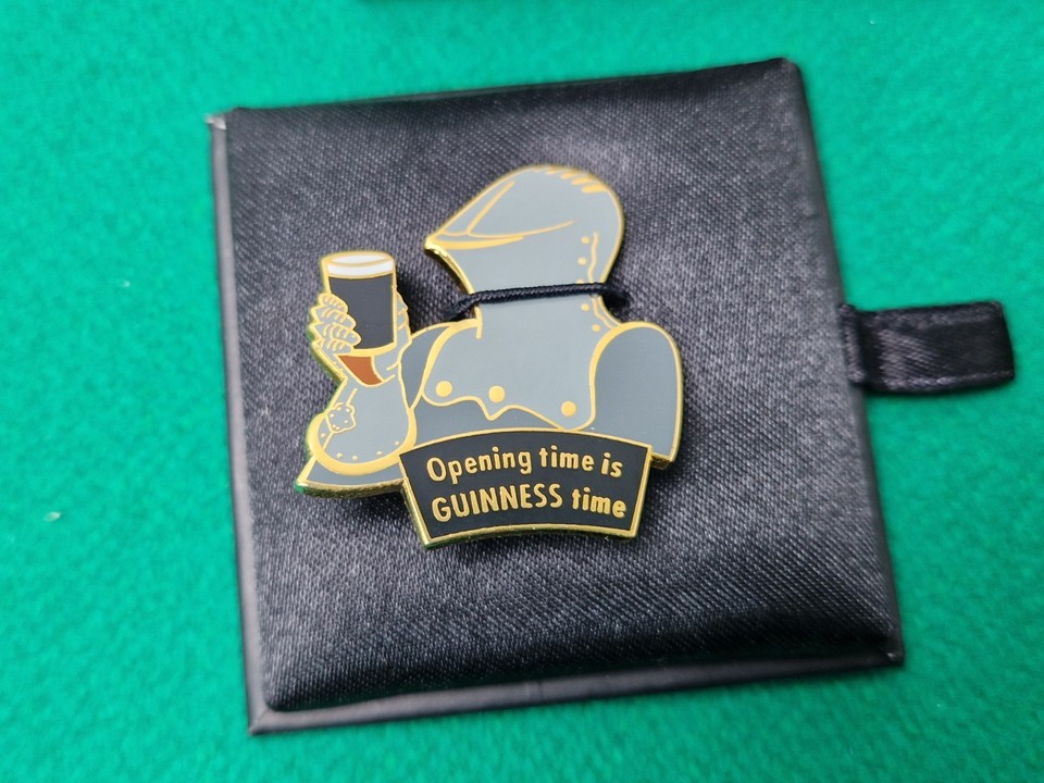 Ltd Ed GUINNESS Suit of Armour Enamel Pin Badge with COA & Box | eBay