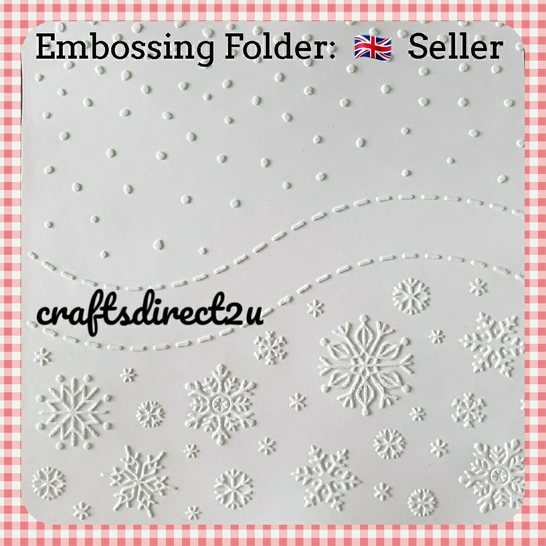 Embossing Folder - CHRISTMAS - 6" x 6" - SNOWFLAKES - SNOWFALL - SNOW ...