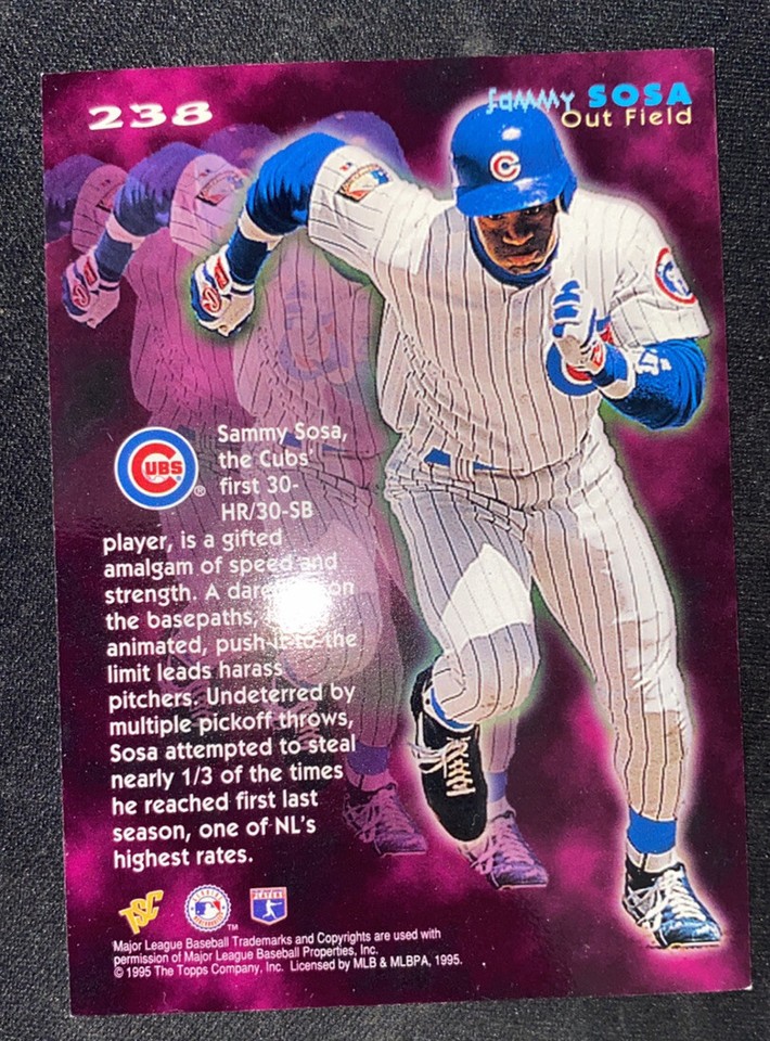 1995 Topps Stadium Club Baseball Card Sammy Sosa 238 NM-MT MLB | eBay