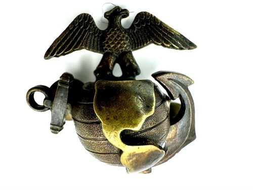 M1912 USMC EGA Officer Service Collar Emblem Marine The Beast Clutch ...