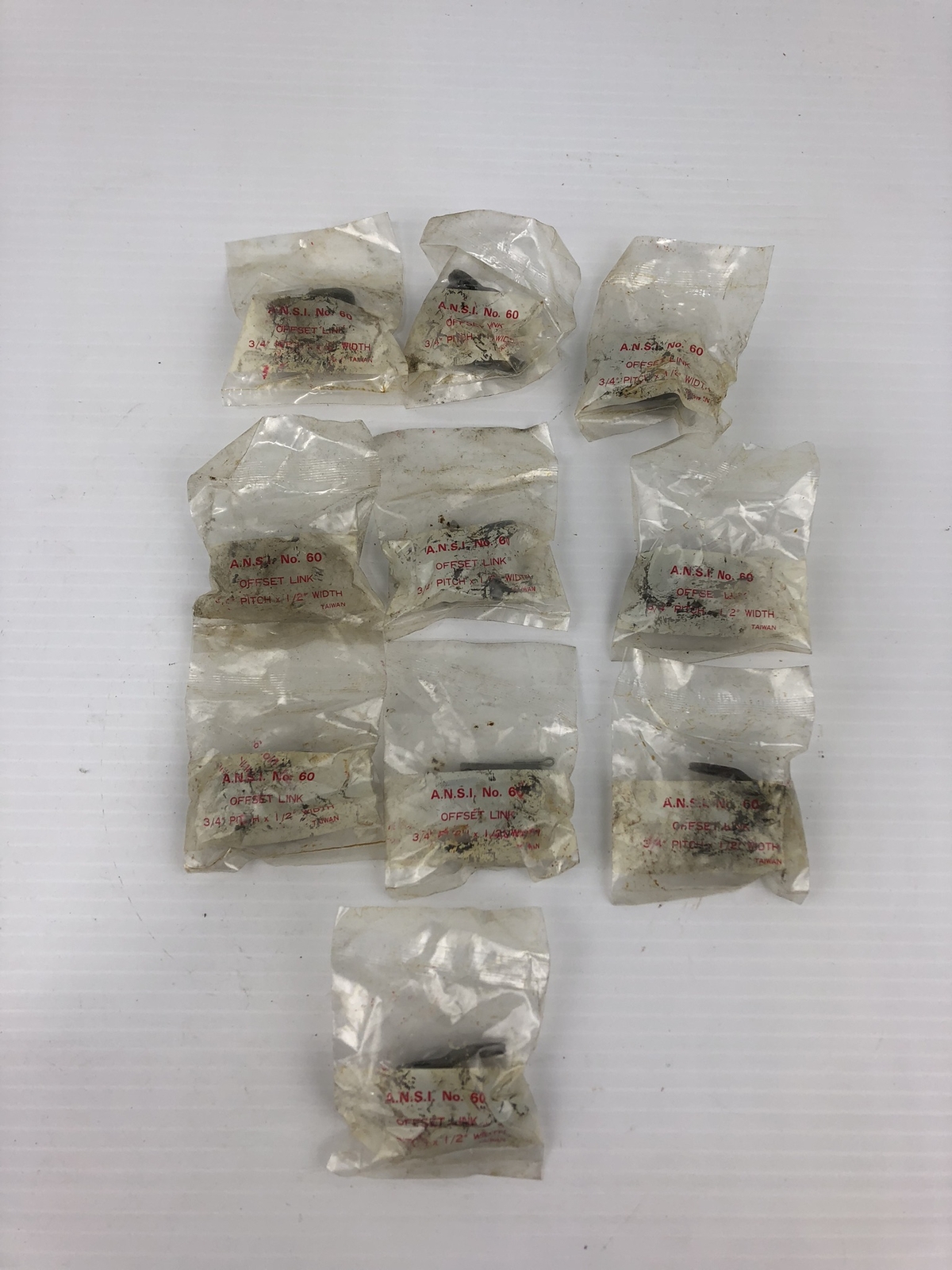 A.N.S.I. 60 Offset Chain Link 3/4" Pitch x 1/2" Width - Lot of 10 | eBay